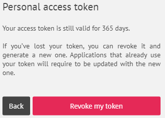 Personal Access Token for APIs - Resource Center